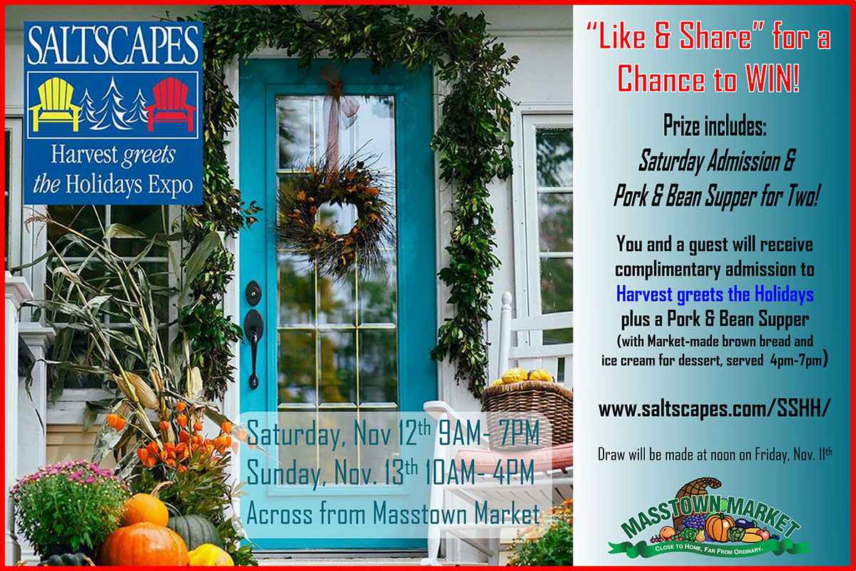 Saltscapes Harvest greets the Holidays returns to Masstown Market ...